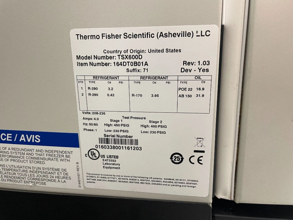 Thermo TSX Series -80C Ultra Low Temp Freezer | LabX.com