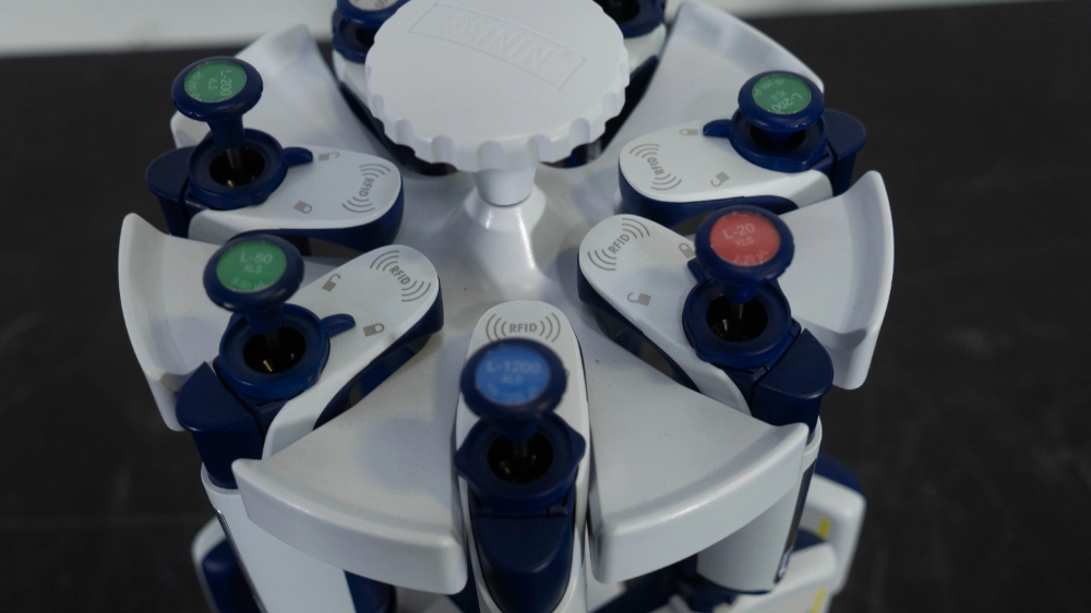 Rainin Pipet-Lite XLS MultiChannel Pipettes - Quantity 7 w/ Stand ...