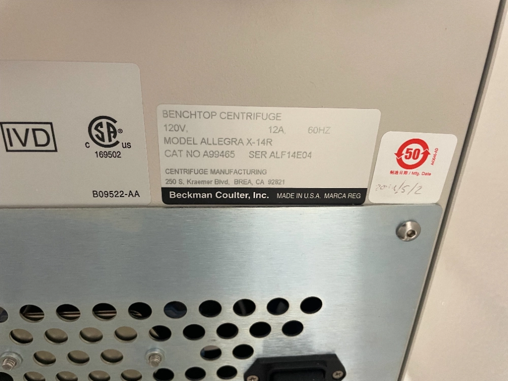 Beckman Coulter Allegra X-14R refrigerated Centrifuge | LabX.com