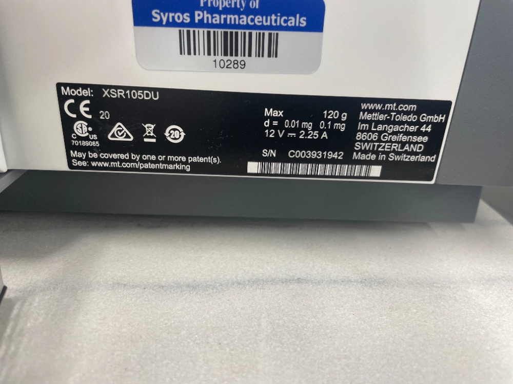 Mettler Toledo XSR104DU analytical Balance w/ Marble balance Surface ...
