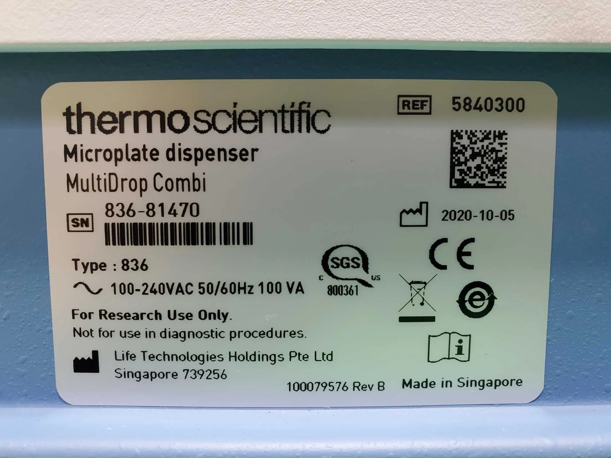 Thermo Scientific Multidrop Combi 836 Reagent Dispenser | LabX.com
