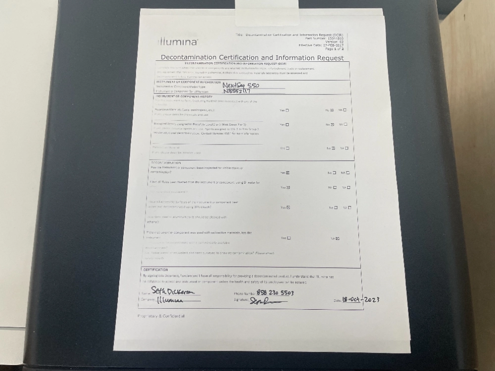 Illumina NextSeq 550 Sequencing System | LabX.com