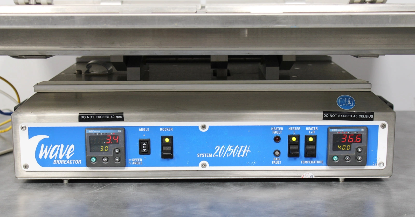 Wave Biotech Bioreactor 20/50EH Rocker w/ 50L Heated Wave Holder & 2 ...