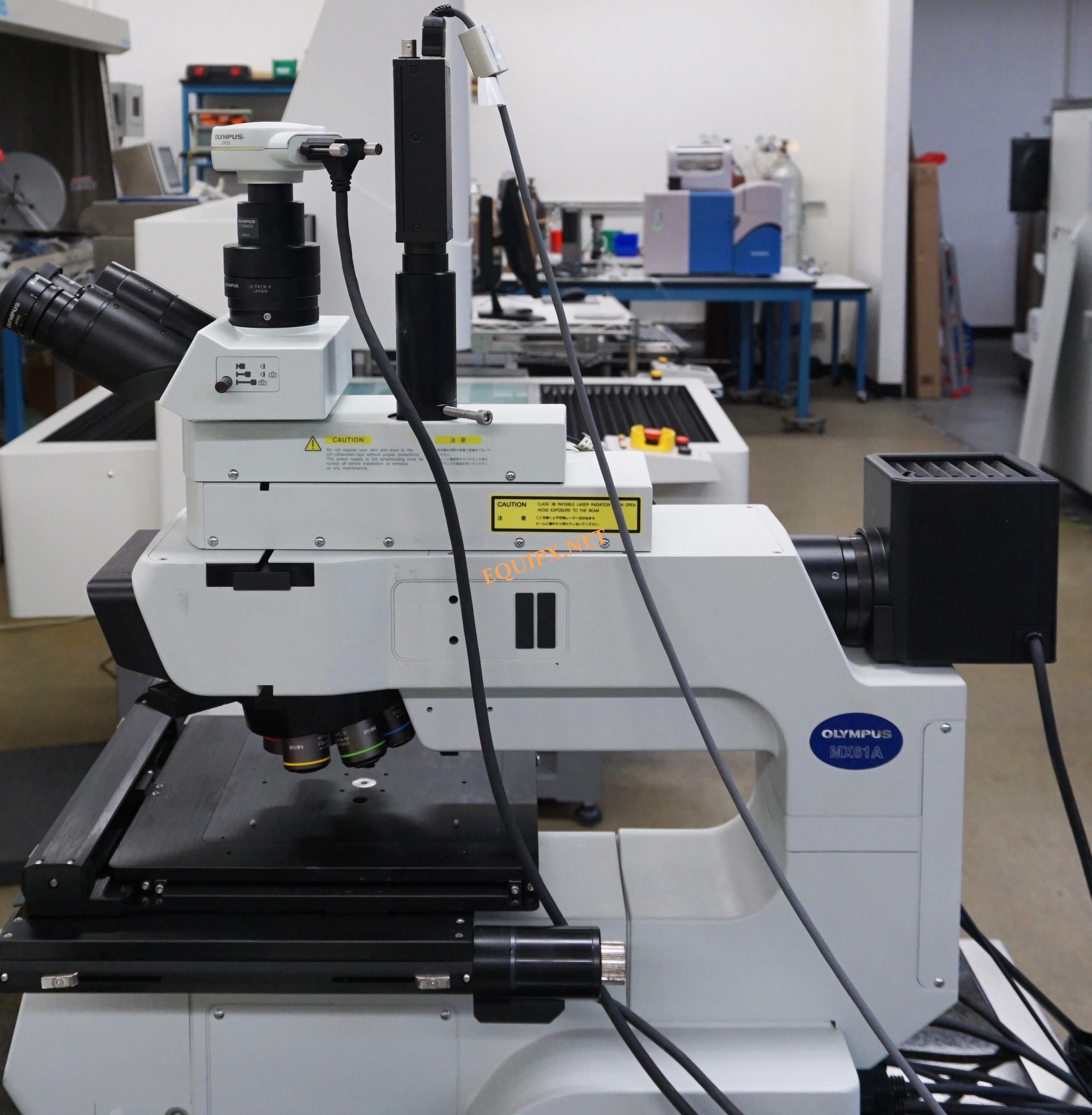 Olympus MX61A-F inspection microscope with brightfield, darkfield, 8x8 ...
