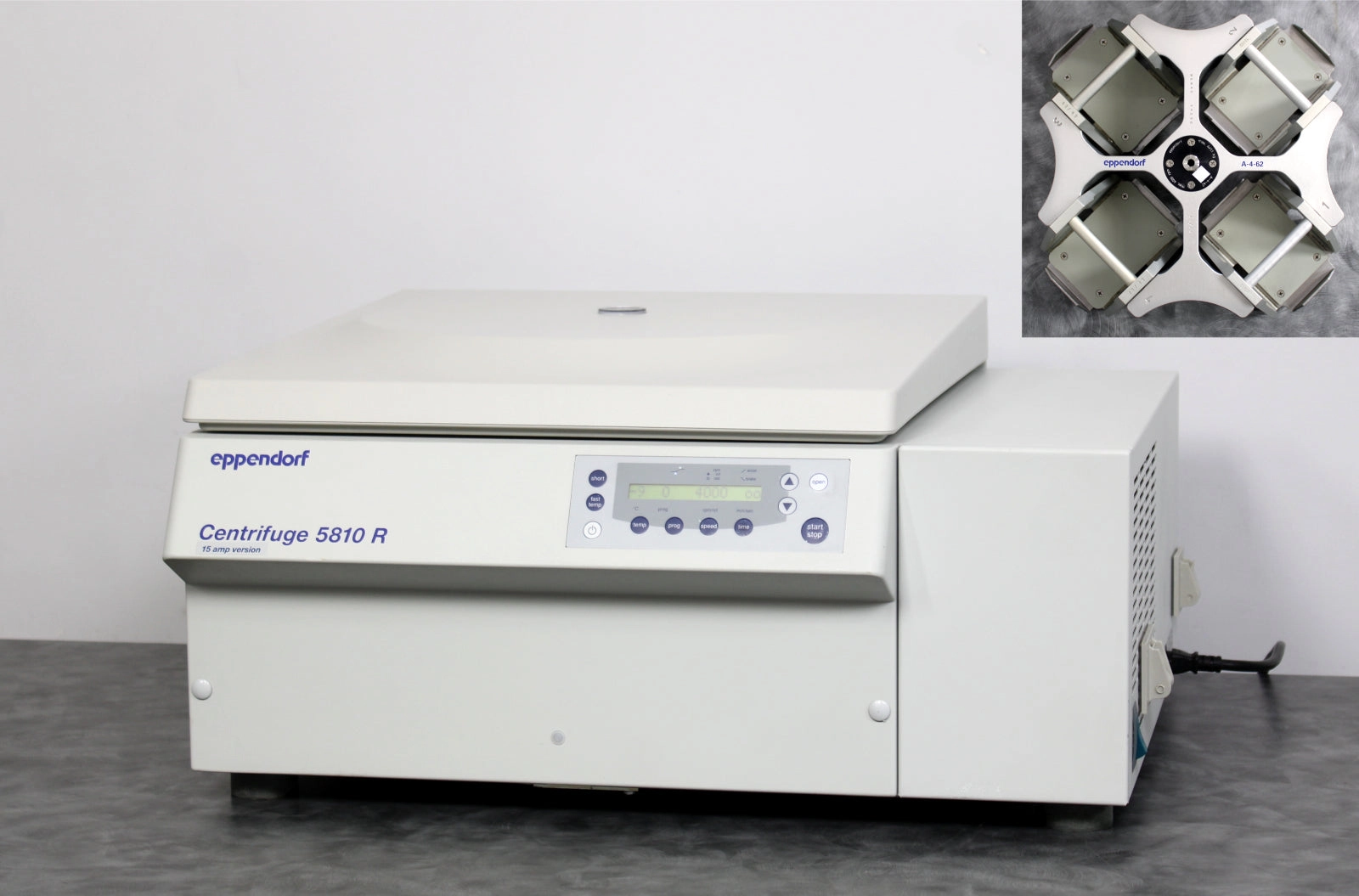 Eppendorf 5810R Refrigerated Benchtop Centrifuge with A-4-62 Rotor & Carriers | LabX.com
