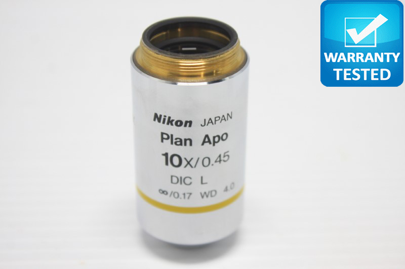 Nikon Plan Apo 10x/0.45 DIC L Microscope Objective Unit 4 - AV | LabX.com