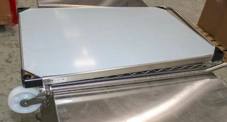 Uline Stainless Steel Tables, Two H8965 and One Solid top Steel wire ...