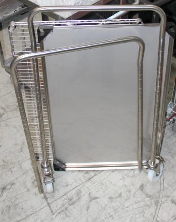 Uline Stainless Steel Tables, Two H8965 and One Solid top Steel wire ...