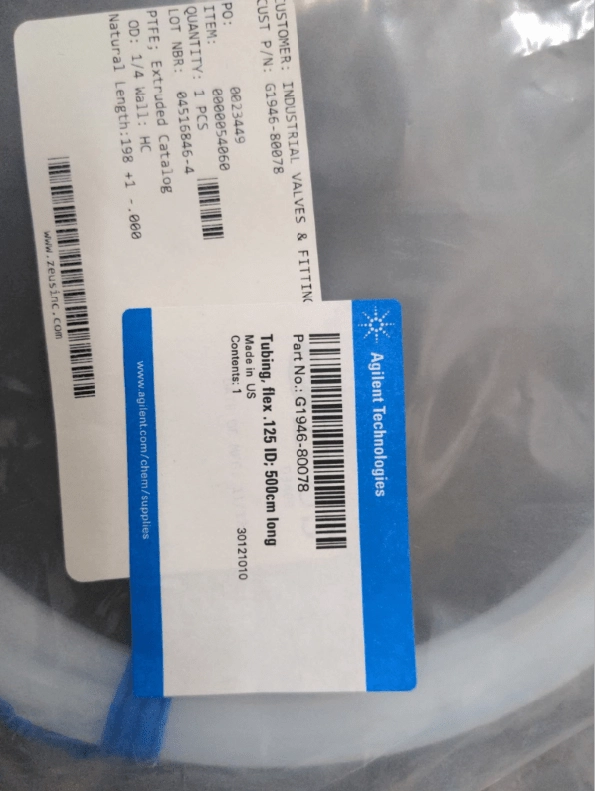Agilent Technologies Flexible Tubing Agilent flex. 125 ID; 500cm long ...