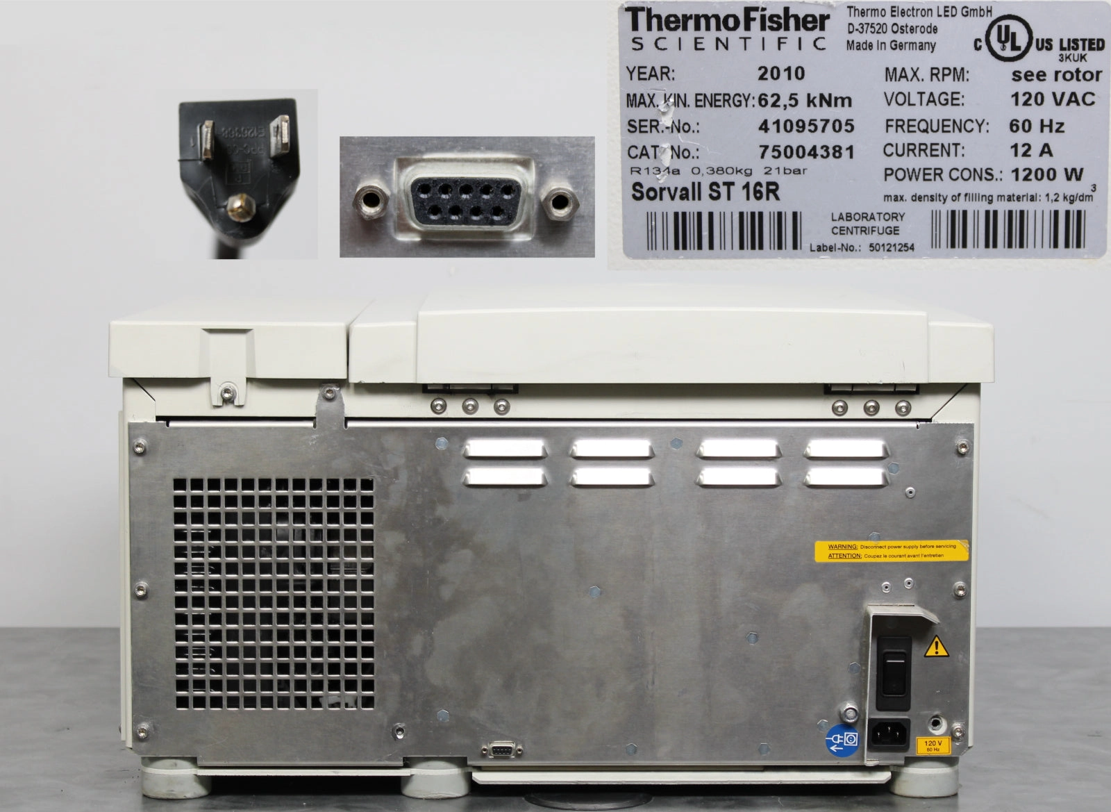 Thermo Sorvall ST16R Refrigerated Benchtop Centrifuge w/ TX-400 Rotor ...