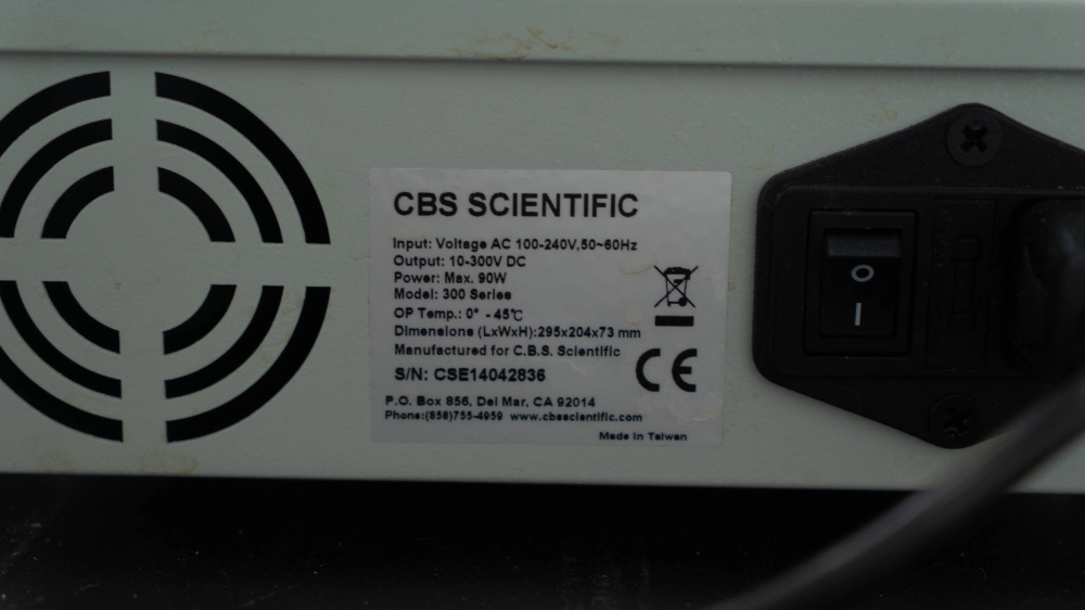 C.B.S. Scientific EPS-300 X Electrophoresis Power Supply | LabX.com
