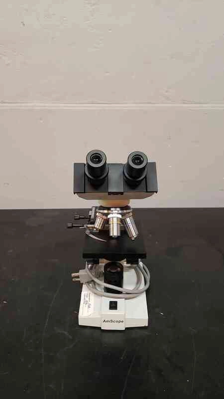 20W Binocular Halogen Microscope and AmScope Microscope Slides BS-50P ...