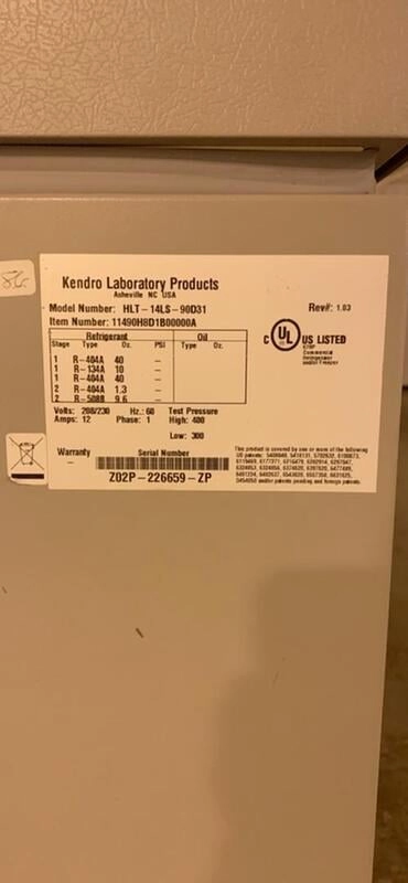 6’ Kendro Harris Lab Chest Freezer HLT-14LS-90D31 Tested!-70° | LabX.com
