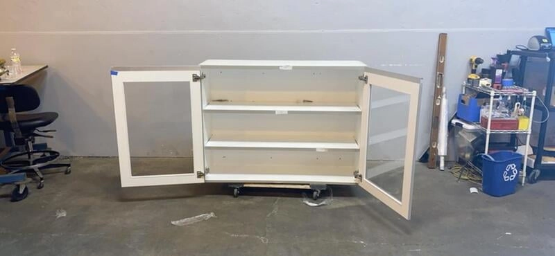 Chemsurf Wood Overhead Lab Casework Cabinet 48x16x36 Recessed Handle ...