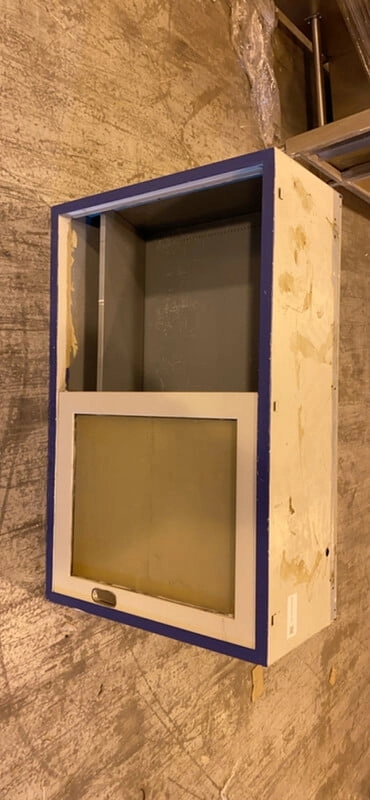 4' Lab Overhead Cabinet w Glass Sliding Doors | LabX.com