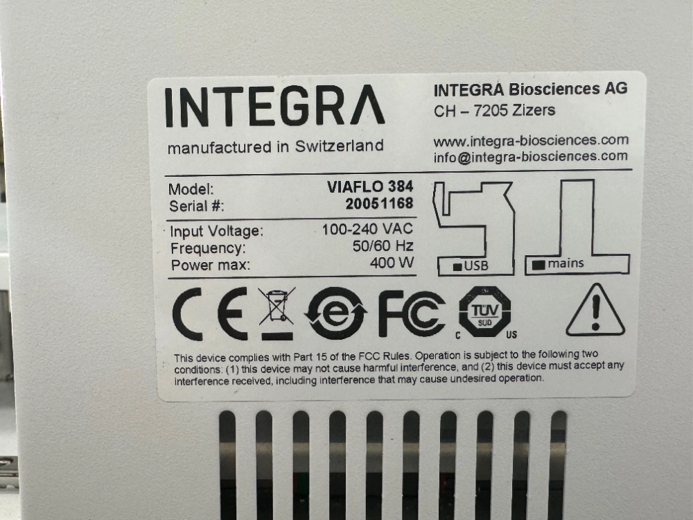 Integra Viaflo 384 Pipette System | LabX.com