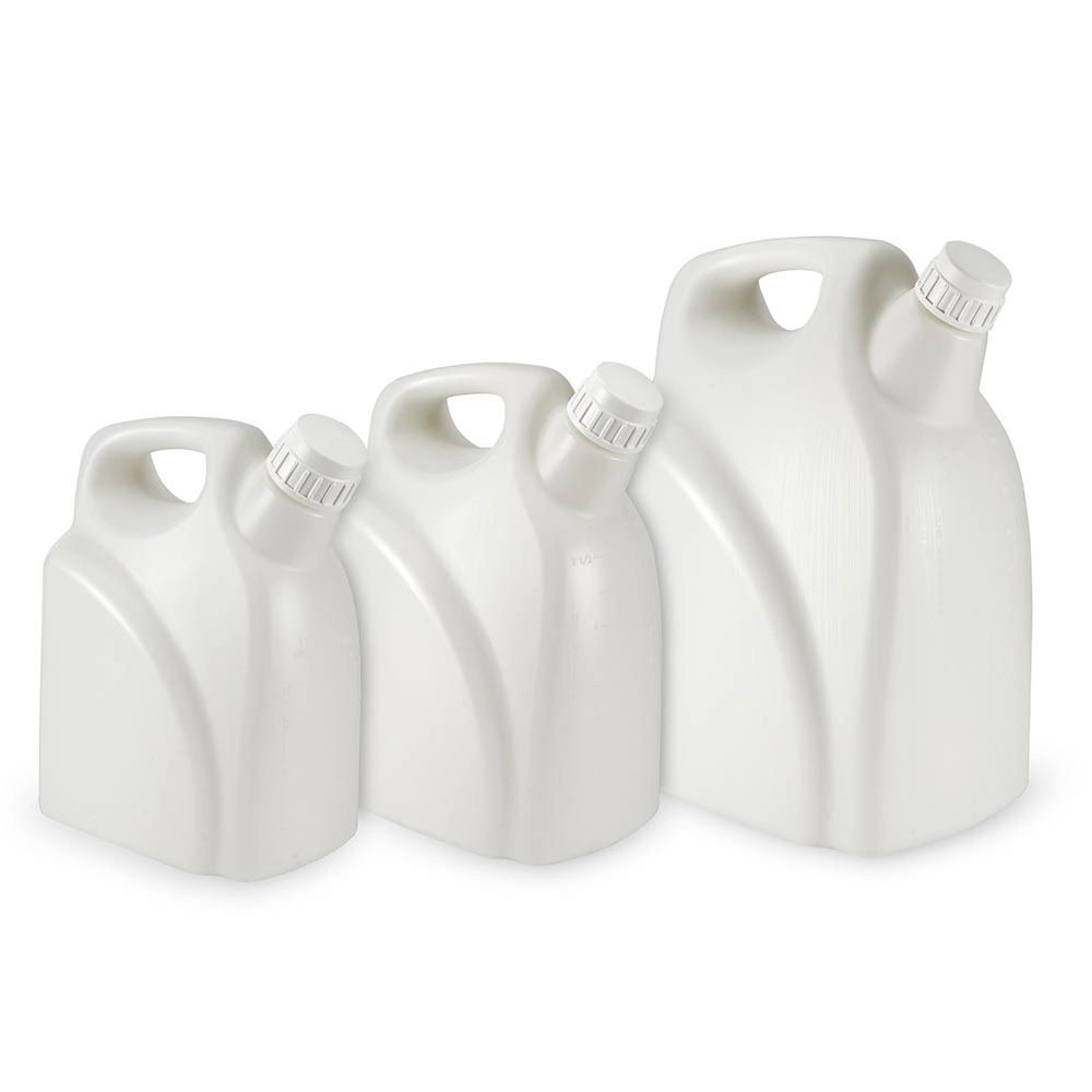 Jerrican, Rectangular with Handle, HDPE, 20 Liter, White PP Screwcap ...