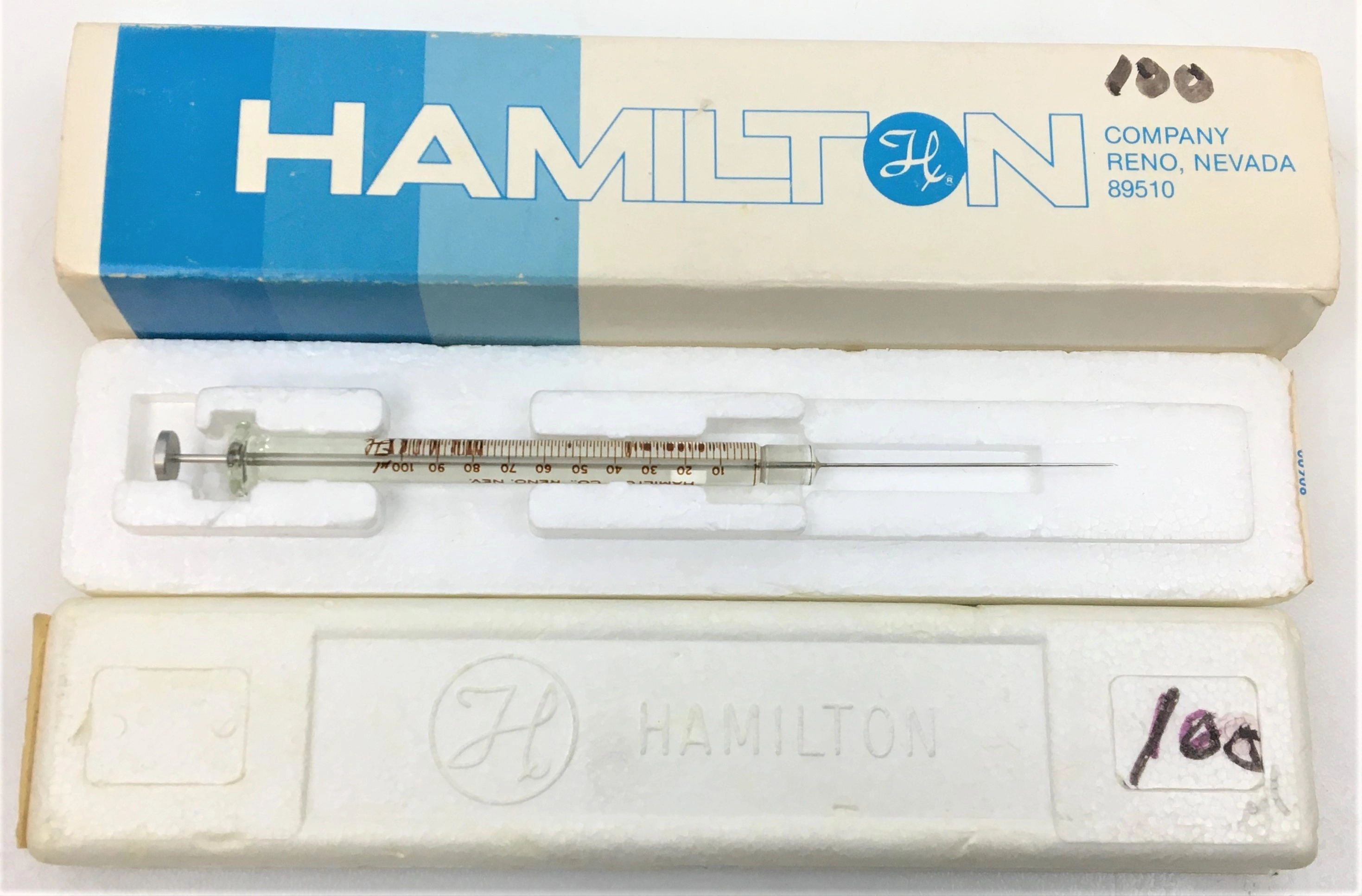Hamilton 80639 Microliter #710N Injection Syringe (100μL) | LabX.com