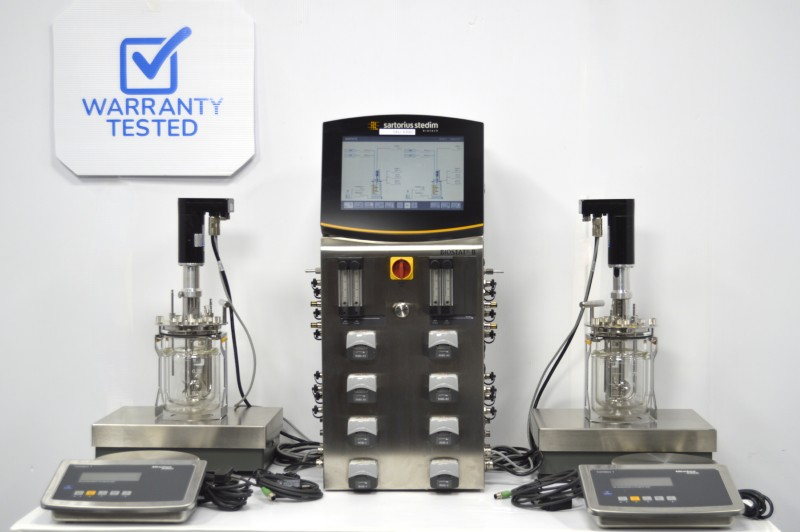 Sartorius Biostat B Twin Bioreactor for Microbial Cultures with 1 Liter ...