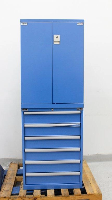 Lista Blue Steel Tool Drawer Cabinet Facility File Office Storage Cabinet 79in H - 3377335 ...