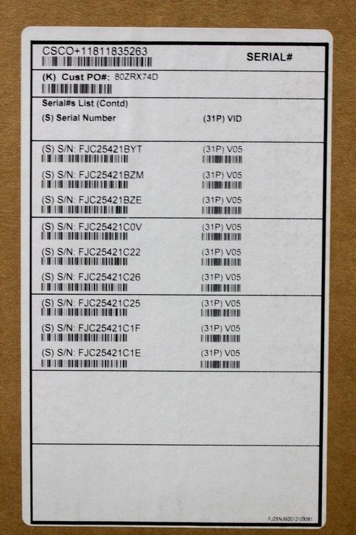Cisco CSCO 11811835302 IT Rack Network System Set of 4 New Condition ...