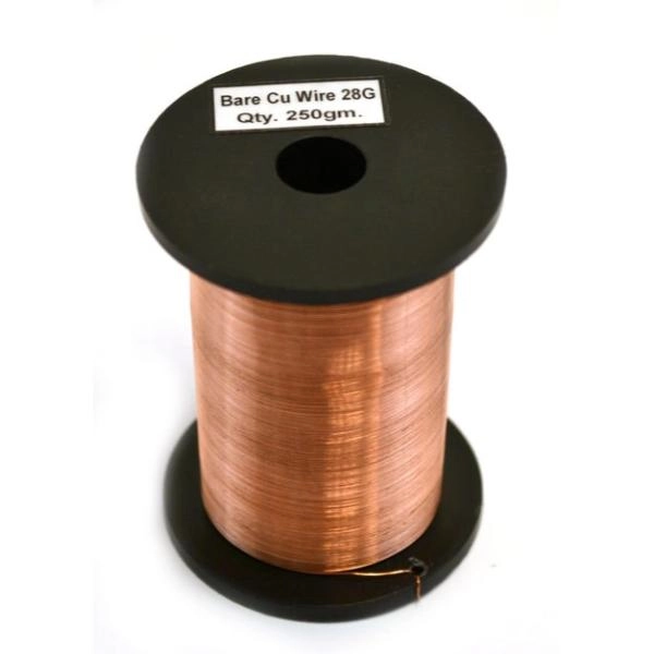 Eisco Copper Wire, Bare, 800ft Reel, 28 SWG (29/30 AWG) - 0.0148" (0.38 ...