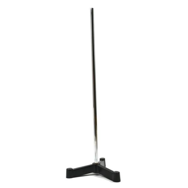 Eisco Triangular Tripod Retort Base & Rod Set - 6.75"x6.75" Base, 20 ...