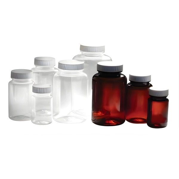 Qorpak 8.5oz (250ml) Clear PET Packer 45-400 White Polypropylene ...
