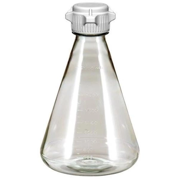 Bellco Flask, 2L, PC, 53B Cap, Sterile, Vented, 6/PK 4528-00312 | LabX.com