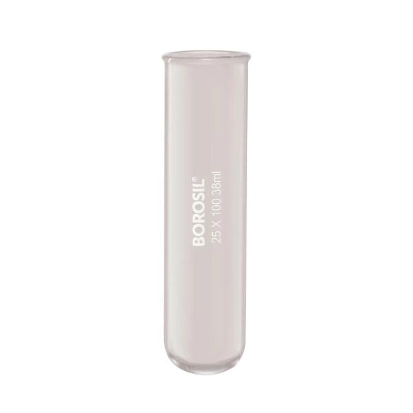 Bellco Borosil Test Tubes with Rim 25*100, Borosilicate ISO 4142, 38 mL ...