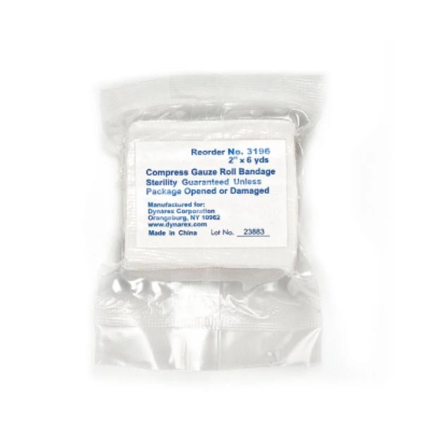 Dynarex Compress Gauze Roll Bandage, 2" x 6 yd, 1000/cs 3196 | LabX.com