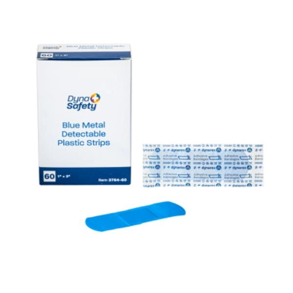 Dynarex Blue Metal Detectable Plastic Strip, 1" x 3", 24/60/cs 3764-60 ...
