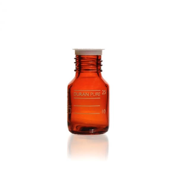 DWK Life Sciences 25 mL Duran PURE Bottle, amber, GL 25, Cs/10 ...