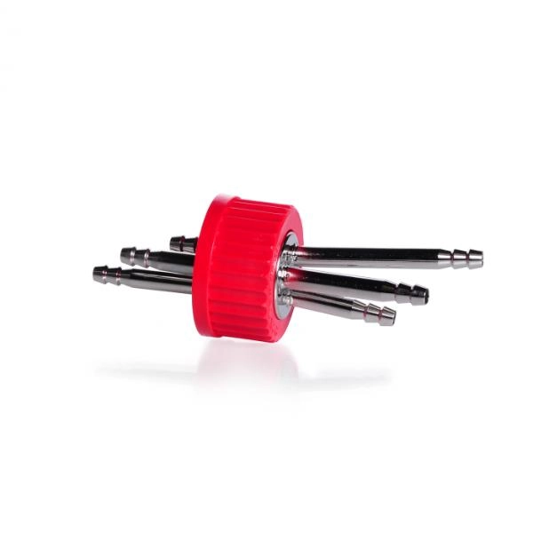 DWK Life Sciences Duran GL 45 Stainless Steel Connector Cap (PBT, red ...