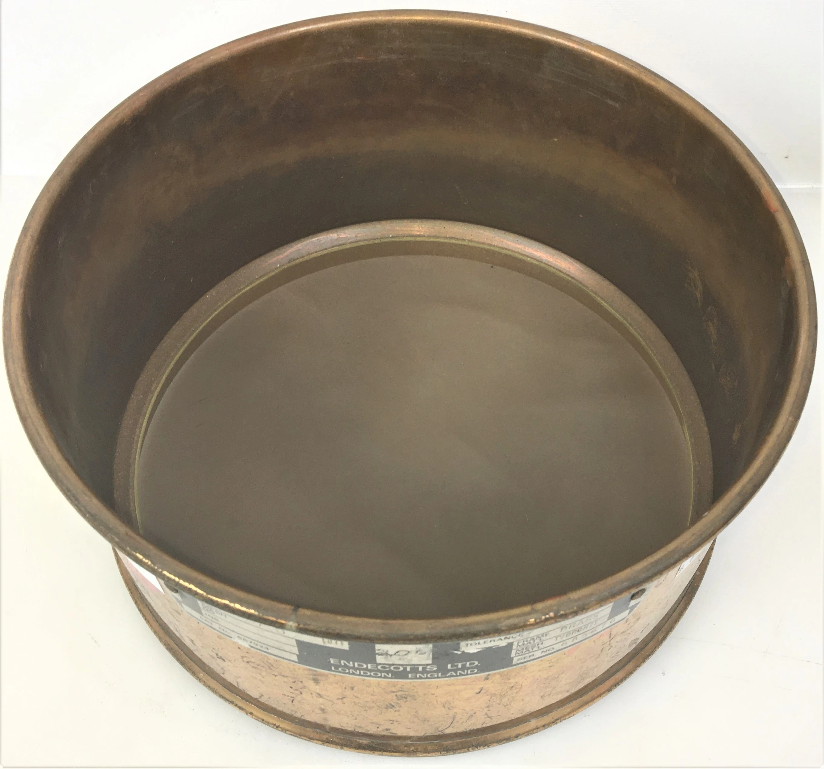 Endecotts #200 Brass-Bronze 8" Extra-Depth Sieve (75μm) | LabX.com