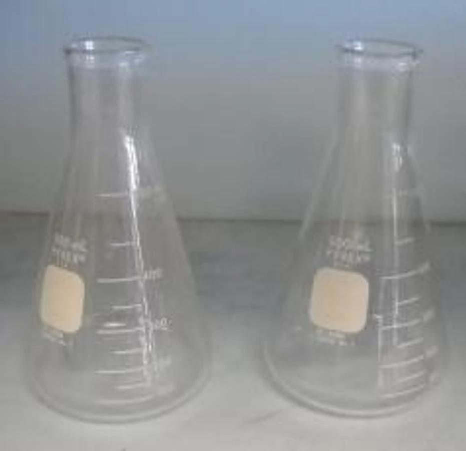 QTY. 2. PYREX #4980 500ML ERLENMEYER FLASKS. | LabX.com