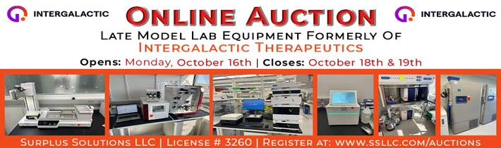 Assets Formerly of Intergalactic Therapeutics - Late Model Lab Equipment! | LabX.com