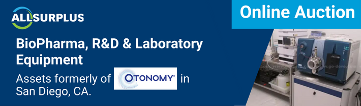 BioPharma, R&D & Laboratory Equipment – Assets Formerly of Otonomy ...