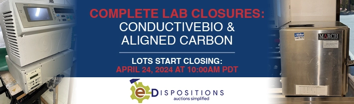 Complete Lab Closures: Conductivebio & Aligned Carbon | LabX.com